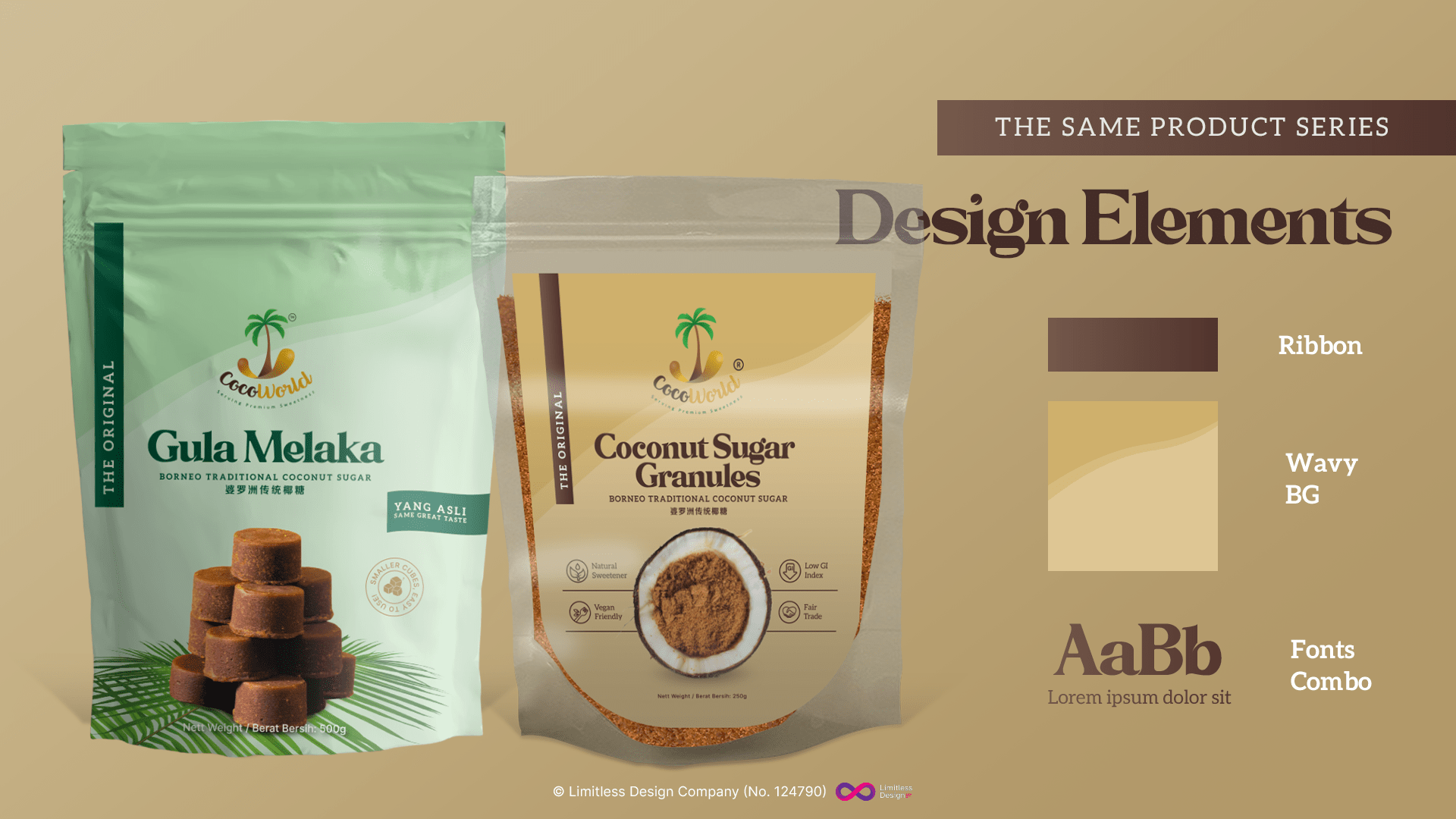 Packaging Label Design: CocoWorld's Gula Melaka Granules 250g ...